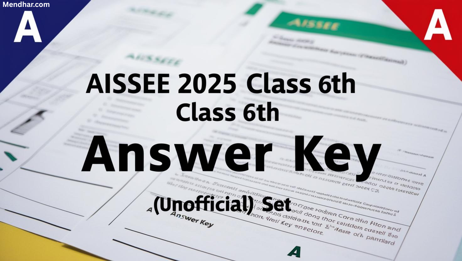 AISSEE 2025 Class 6th Answer Key (Unofficial) – Set A